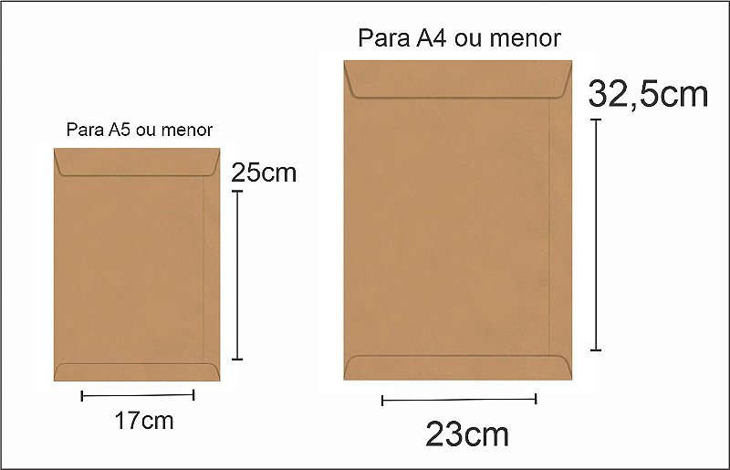 Envelope A4 - Kraft 75-80g - Pacote com 10 unidades - Carimbos & Marias