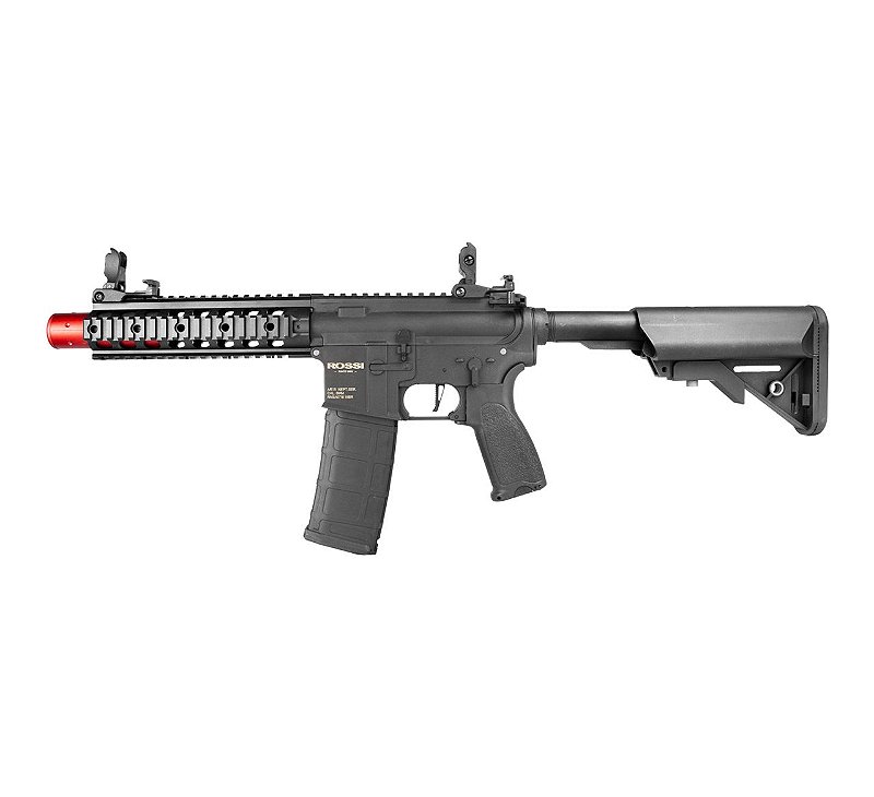 Rifle Airsoft Elétrico AR15 Neptune 8" SD Rossi - Gatilho Eletrônico ...