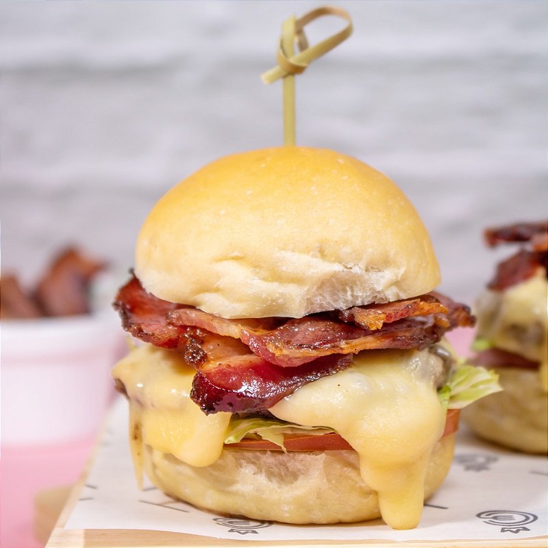 Mini Sanduíche - Cheese Salada Bacon - Caixa Gourmet - Comemore do seu ...