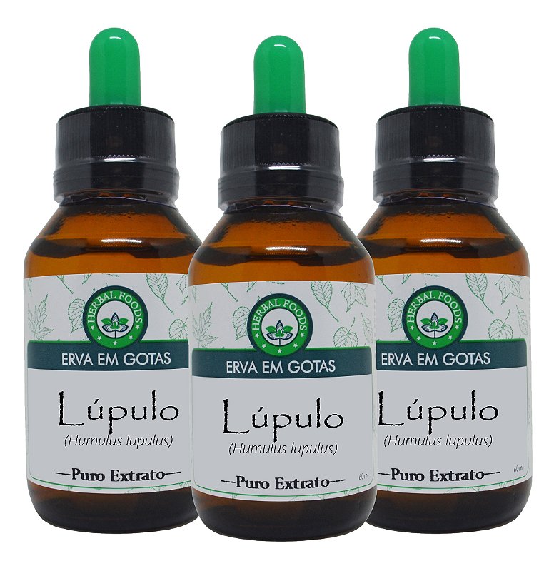 3 Extratos de Lúpulo - 60ml - Herbal Foods