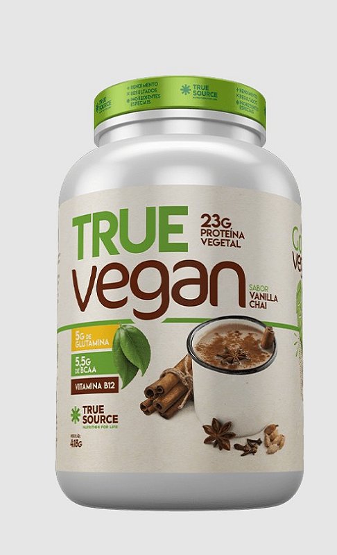 Whey Vegan Vanilla Chai 837G - TRUE SOURCE - FitoNatureza