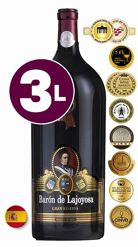 Barón de Lajoyosa Gran Reserva DOP Double Magnum 3000ml - Vinhos ...