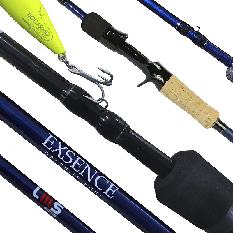 Vara Carretilha Lumis Exsence 6'0 Inteiriça Ação Rápida 1,83 Vara 25lb ...