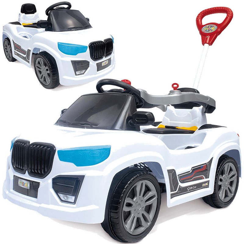 Carrinho de Passeio e Pedal Infantil Maral BM Car Branco - Maçã Verde Baby