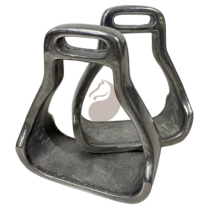 Estribo Largo Alumínio Confortável Fácil Adaptação Em Selas e Arreios ...