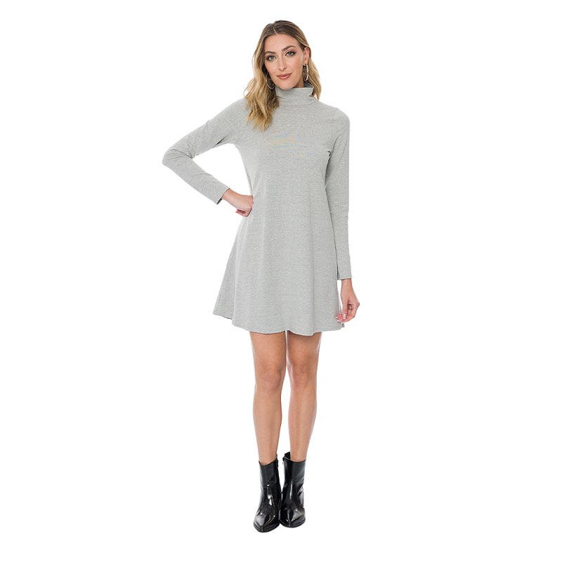 Vestido Doce Trama Manga Longa - Empório da Moda