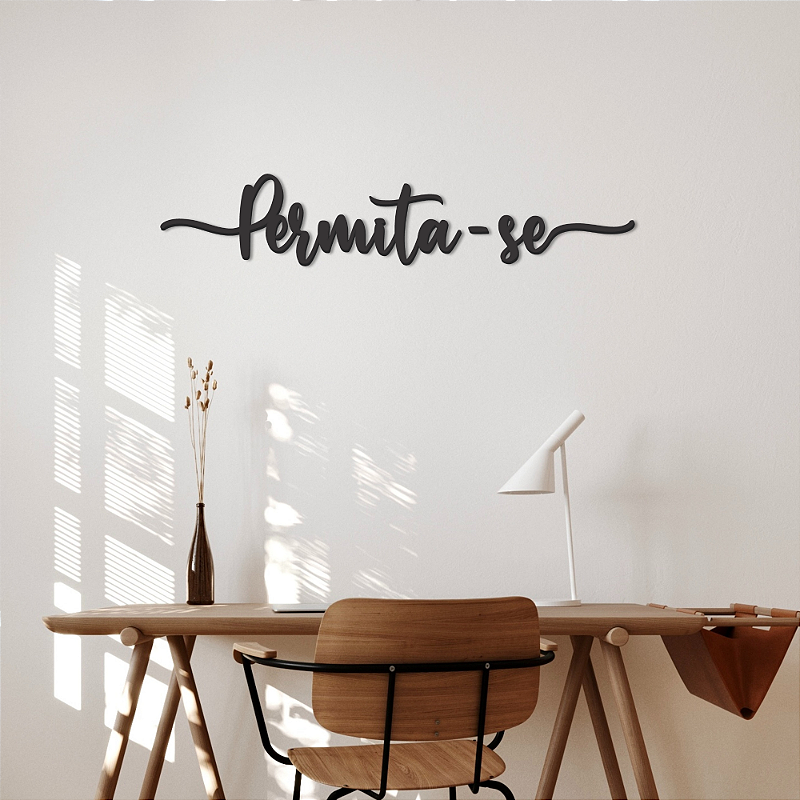 “Permita-se” - Palavra de Parede em MDF Premium - Decoranza br - Frases ...