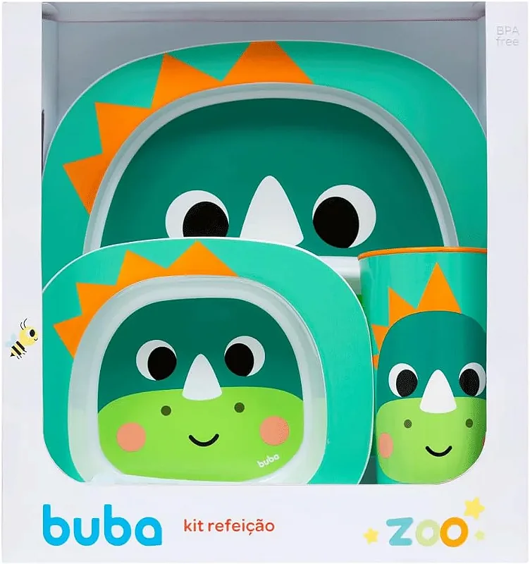 Kit Refeição Buba Zoo Dino - TotalBaby Store