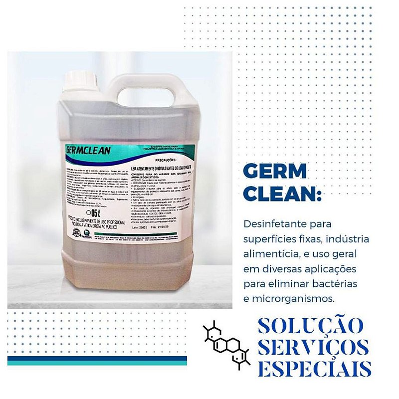 Germclean Neutro - Desinfetante para uso geral elimina bactérias e ...