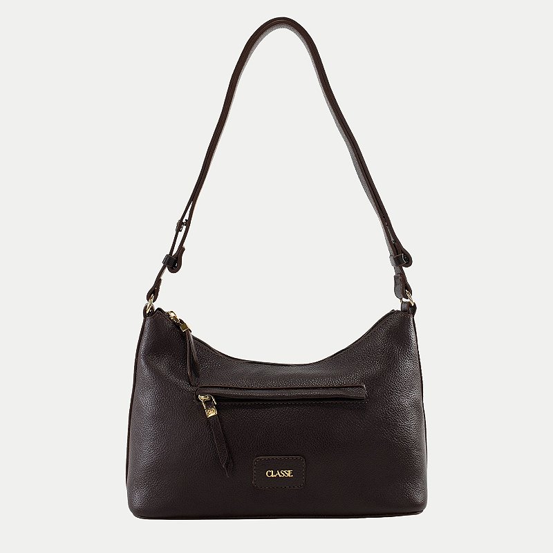 BOLSA CLASSE TRANSVERSAL DE COURO MARROM ESCUTO FEMININA ADULTO - Lojas ...