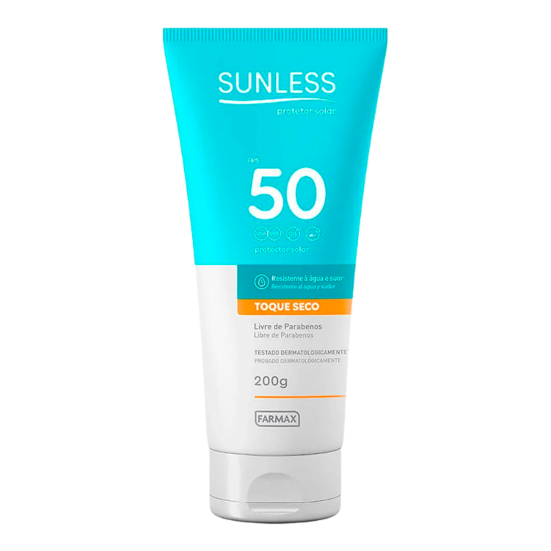 Protetor Solar Sunless FPS50 UV Farmax 200G | Casa Vieira - Casa Vieira