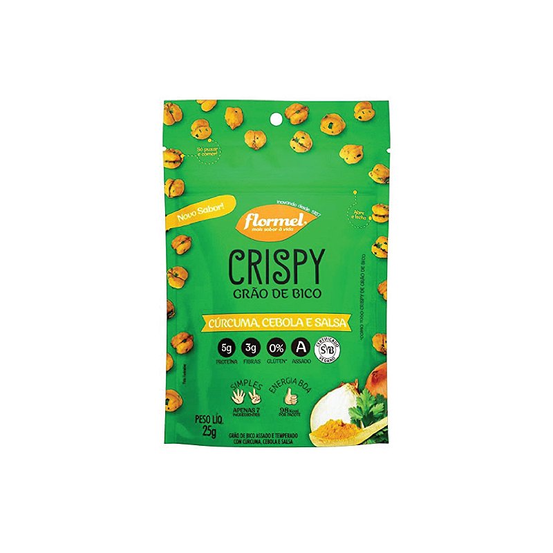 Crispy Grão de Bico Flormel Cúrcuma, Cebola e Salsa 25g - Casa Vieira
