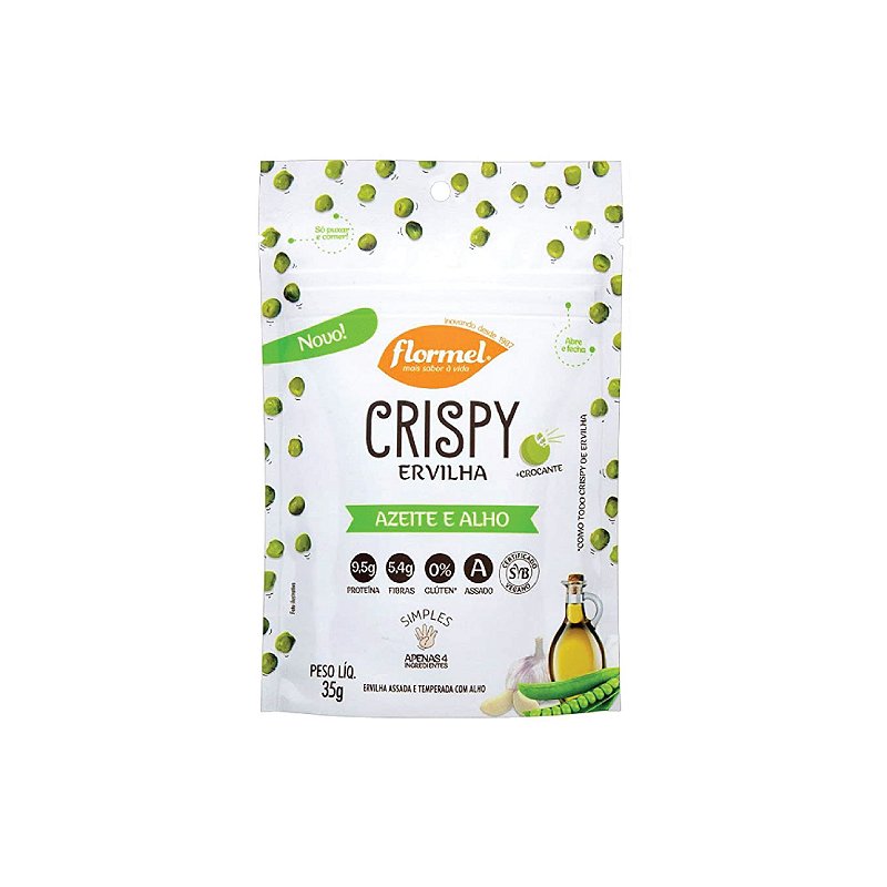 Crispy Grão de Bico Flormel Azeite e Alho 35g - Casa Vieira