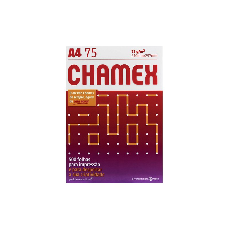 Papel Chamex A4 210X297mm 500fls Office - Casa Vieira