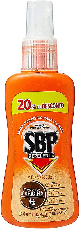 Repelente Spray SBP Advance 20% desconto 100ml - Casa Vieira