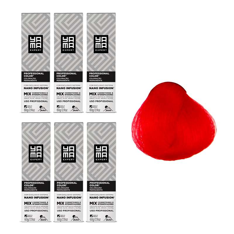 Kit C/6 Colorações Prof Color Nano Mix Vermelho Yamá - Perfumaria em ...