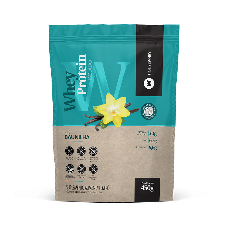 WHEY PROTEIN ISOLADO - BAUNILHA - 450g - HOUSEWHEY