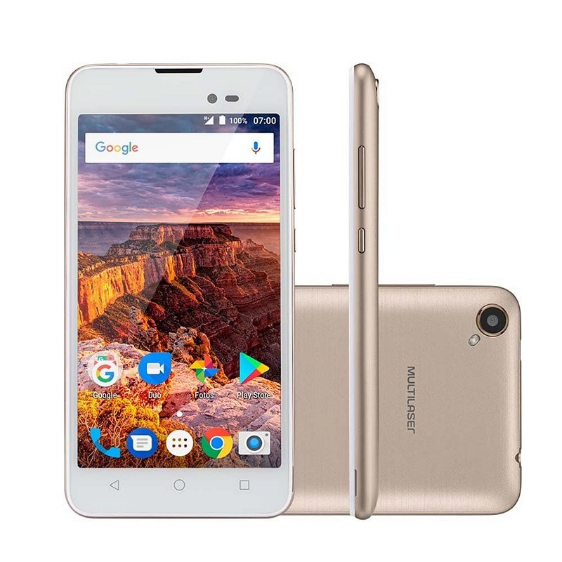 Telefone Celular MS 50L P9052-Dourado/Branco-Multilaser - Mastercell ...