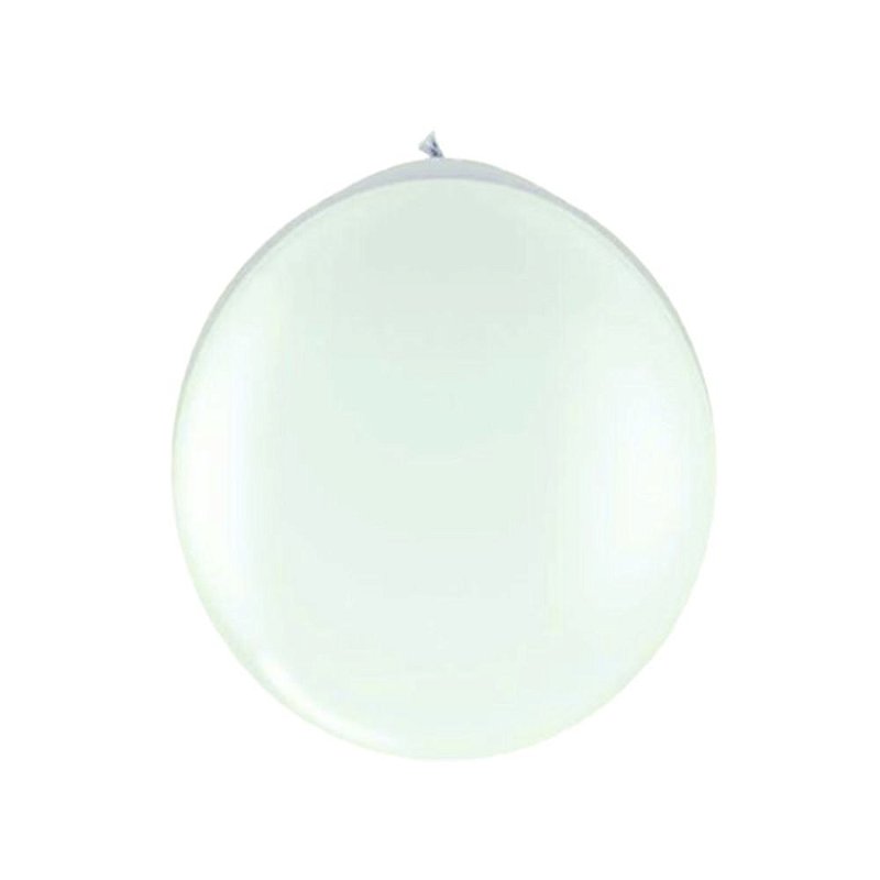 Balão Fat Ball 25" Liso Branco Bexiga Brincar Decorar - Lembrança Chique