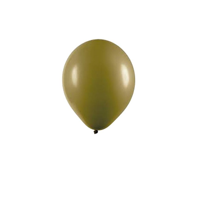Balão Pic Pic 09" Verde Oliva Liso 50un Bexiga Decoração - Lembrança Chique
