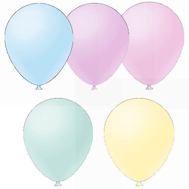 Balão Liso Cores Sortidas Candy Collors Fest Ball Látex 9" 50un ...