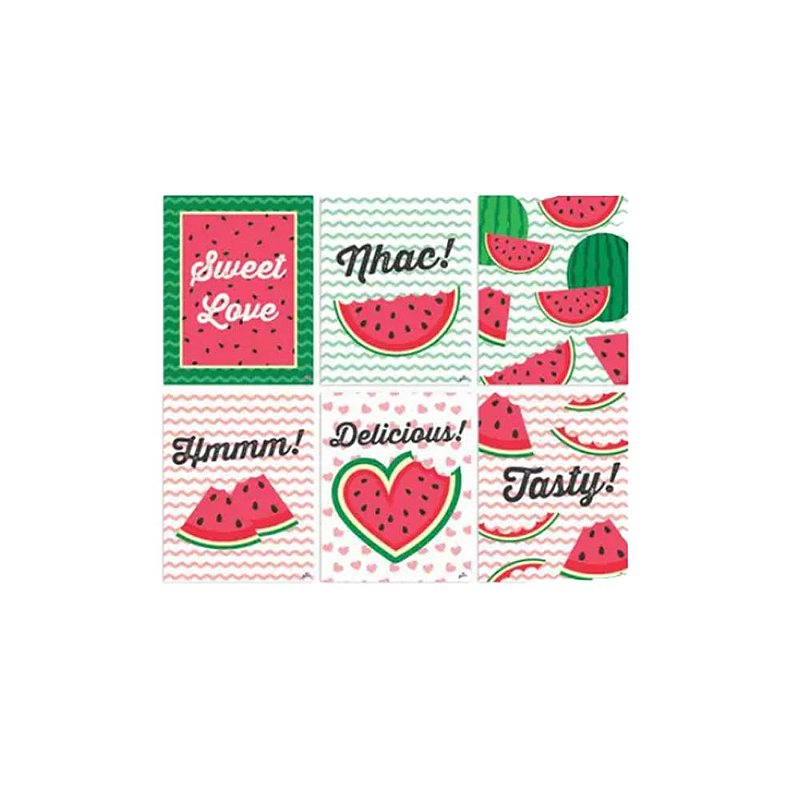 Quadrinhos Divertidos Eba, Melancia! Decoração 06un 16,5x20,7 ...