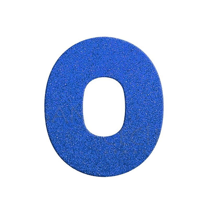 Letra O Maiúscula Azul Glitter Brilho EVA Decoração 2x12,5CM ...