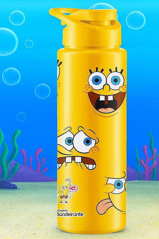 GARRAFA SQUEEZE SPORT BOB ESPONJA 750ML - BANDEIRANTES - MIASHOP