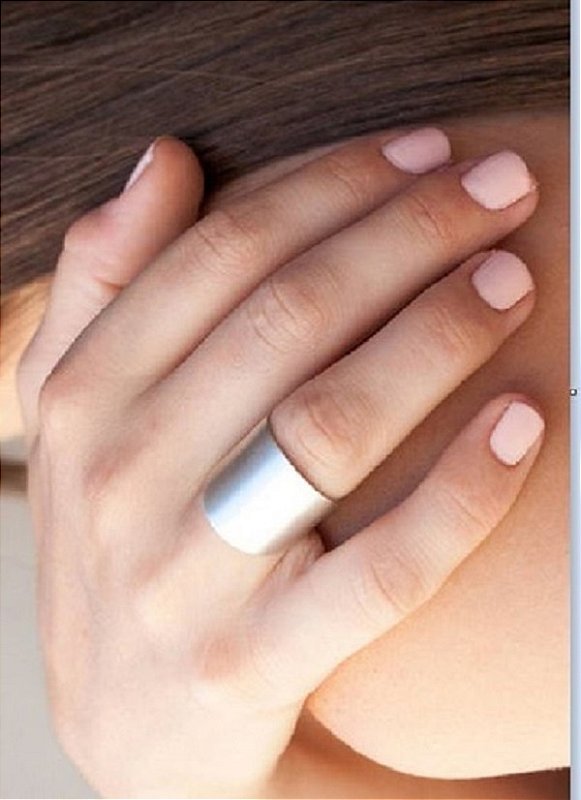 Anel Largo de Prata Modelo 2cm de Altura - nicejoiasoficial