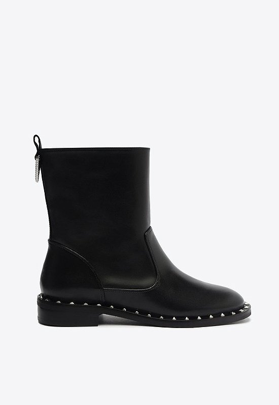 Bota Cano Médio Rocker Couro Schutz Preto - Specchio | Loja de Moda ...