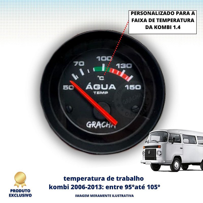 Indicador de temperatura de água kombi 1.4 flex - gracha