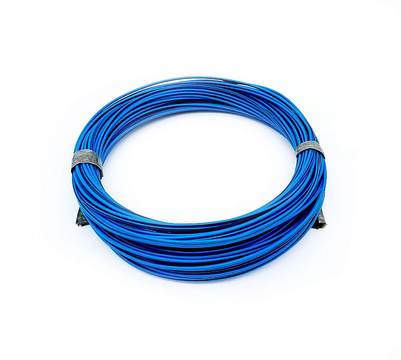 Fio Cabinho Flexível Listrado Azul/Preto 1,00mm Cobre TC CABOS - Mundo ...