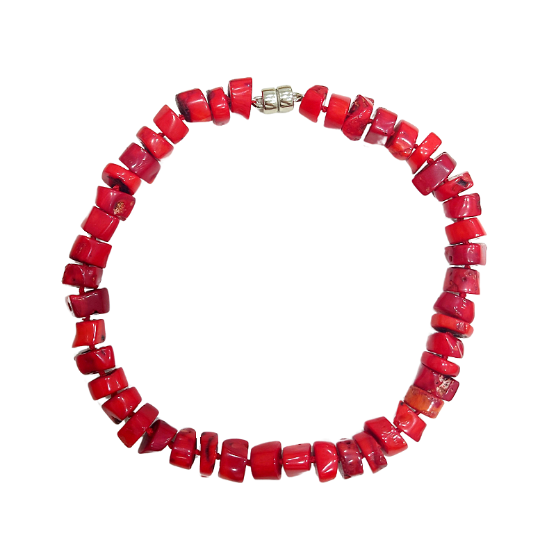 Colar 47cm de coral vermelho - Blue Stone - Loja de Joias de Pedras ...