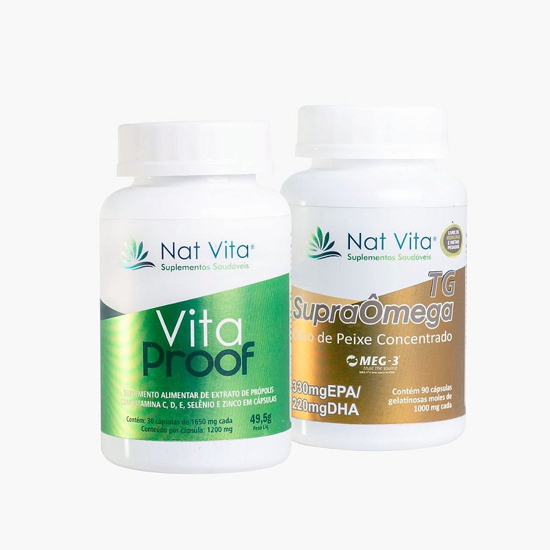 Kit Vita Proof MAIS Supra Ômega Tg 90 Cáps - Natvita Suplementos