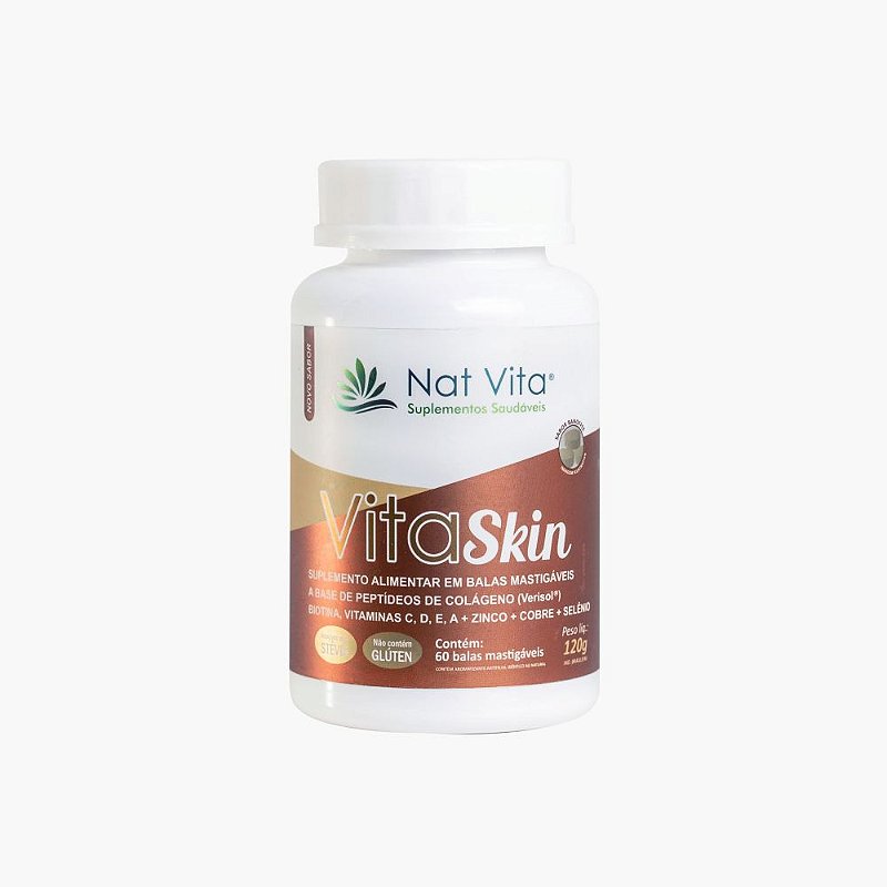 Vita Skin 60 Balas de Colágeno- Menos Rugas e Celulite - Natvita ...