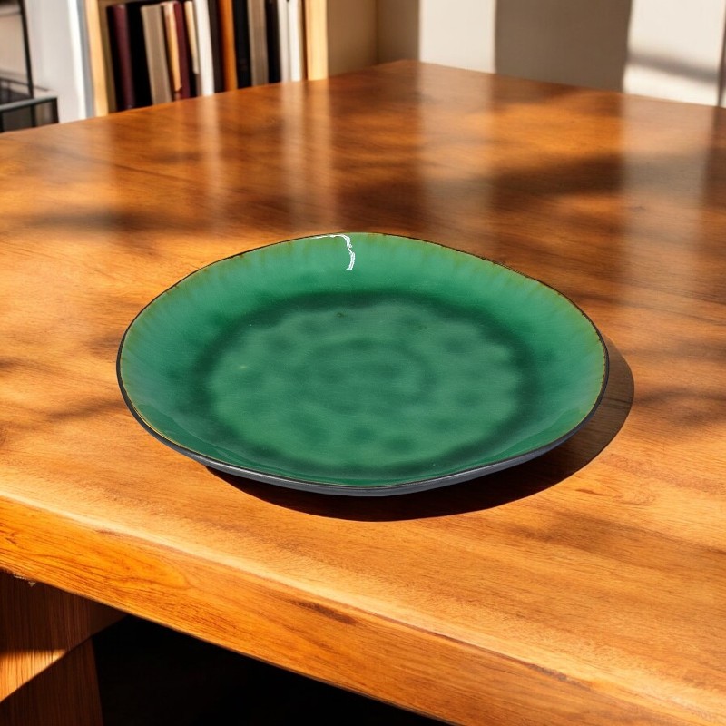 Prato Turquesa 20 cm em Cerâmica Organic - Casa Náutica