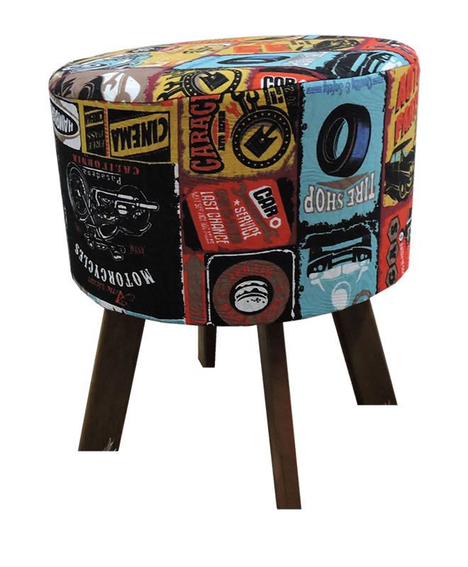 Puff retro redondo estampa retro vintage - Fabrica de Puff - O seu Puff ...