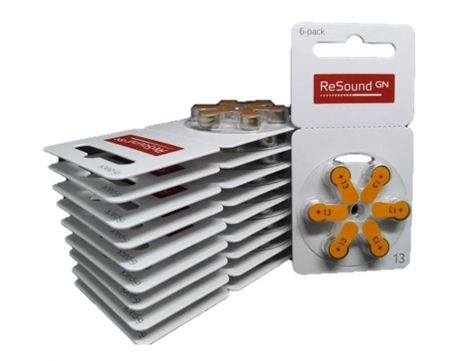 GN RESOUND 13 / PR48 - 10 Cartelas - 60 Baterias para Aparelho Auditivo - AudiStore - Loja Online