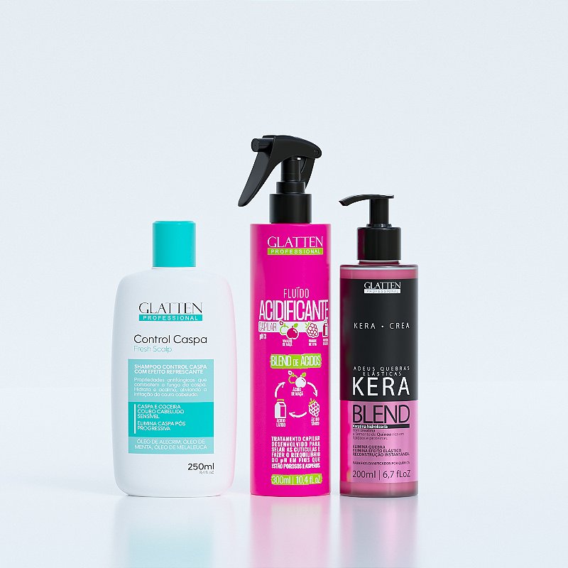 Glatten - Kit Capilar Trio Perfeito - (Frete Grátis) - Glatten Professional
