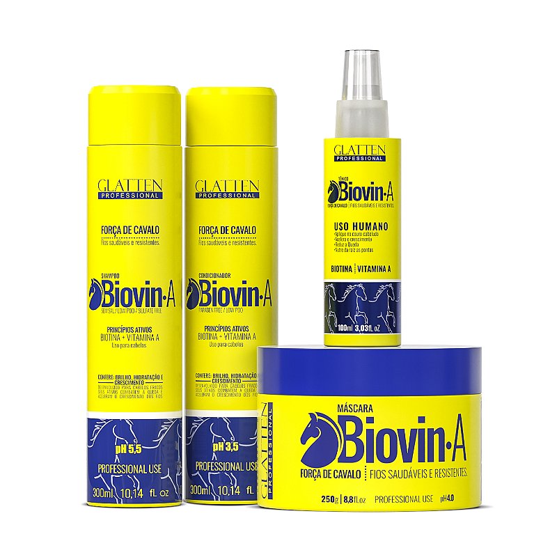 Glatten - Linha Completa Biovin-A - (Frete Grátis) - Glatten Professional