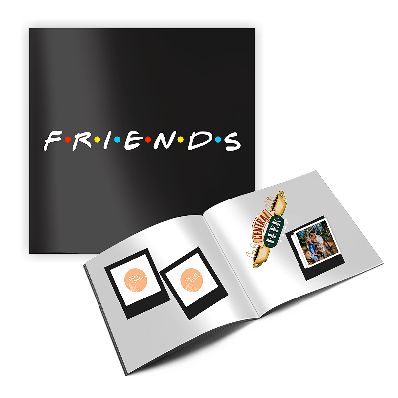 Álbum de foto figurinhas amizade friends - Colando História