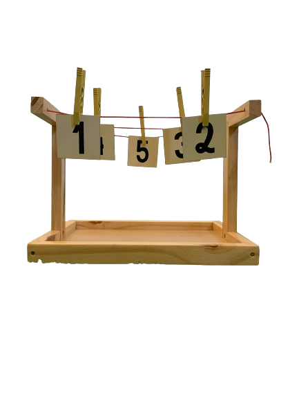 Mini varal de mesa montessori - Wilson Brinquedos