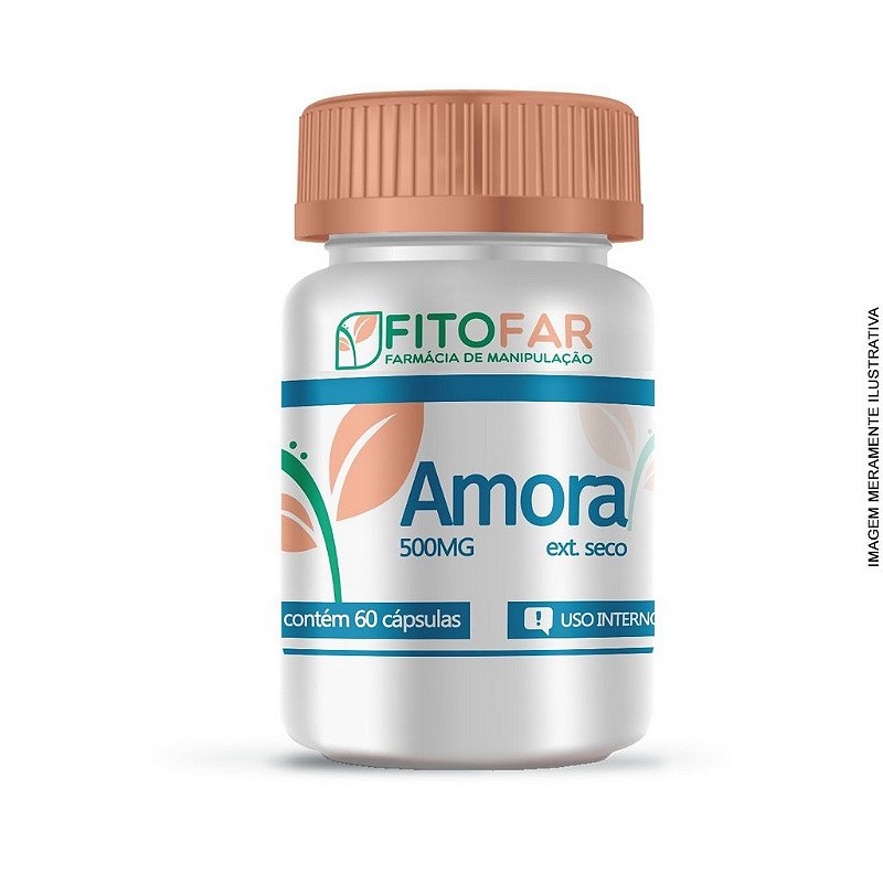 Amora Extrato Seco 500mg - 60 cápsulas - Fitofar Farmácia de Manipulação