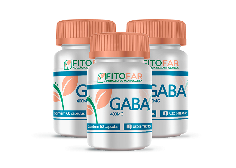 Gaba - 400MG - Kit 3 Potes - Fitofar Farmácia de Manipulação