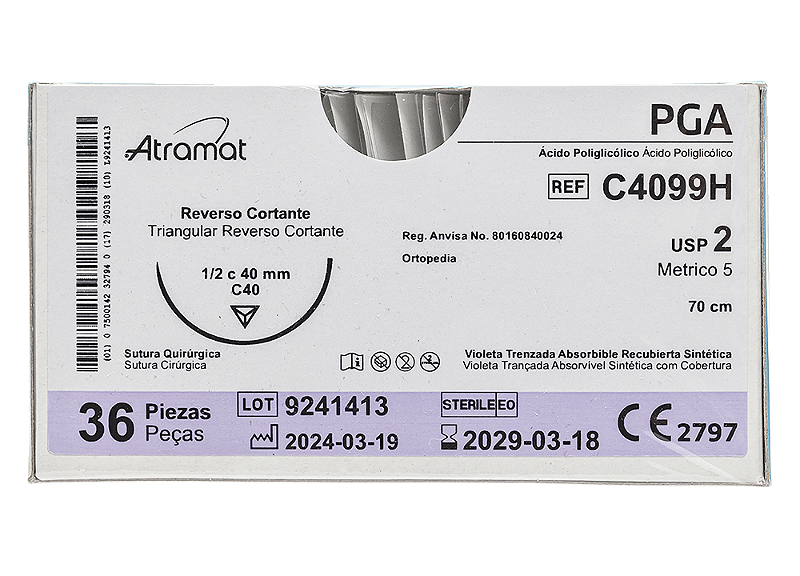 Comprar C4099H | Fio Sutura PGA 2 AG Triangular 1/2 40 mm (Ortopedia) - HMED Suturas - LOJA ...
