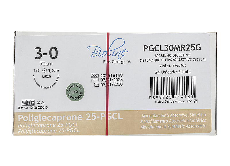 Comprar PGCL30MR25G | Fio PGC25 Violeta 3-0 AG Cilíndrica 1/2 Circ. 25 ...
