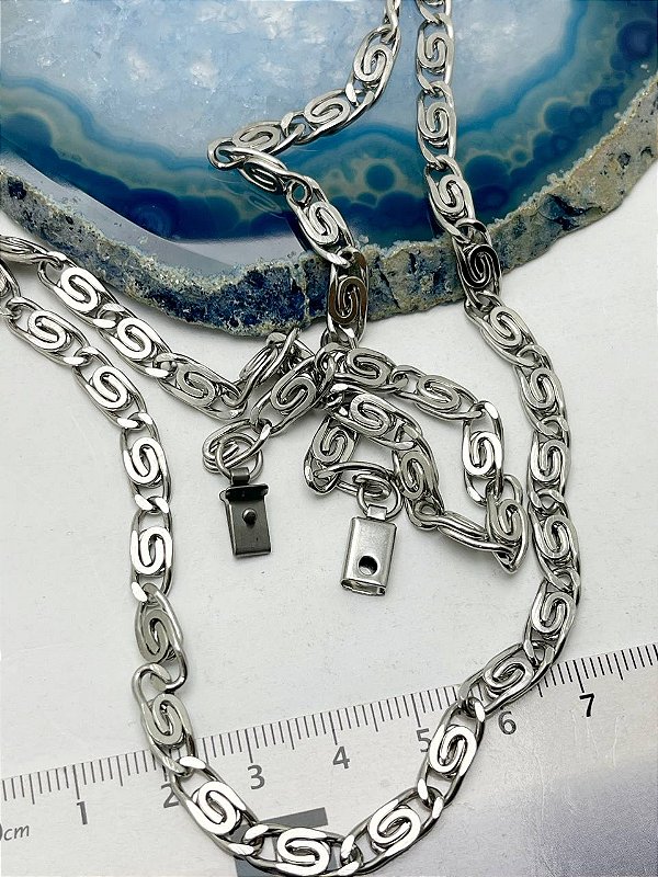 COLAR AÇO INOX CORRENTE DIAMANTADA - MEDIDA 60CM - NAO ESCURECE NUNCA ...