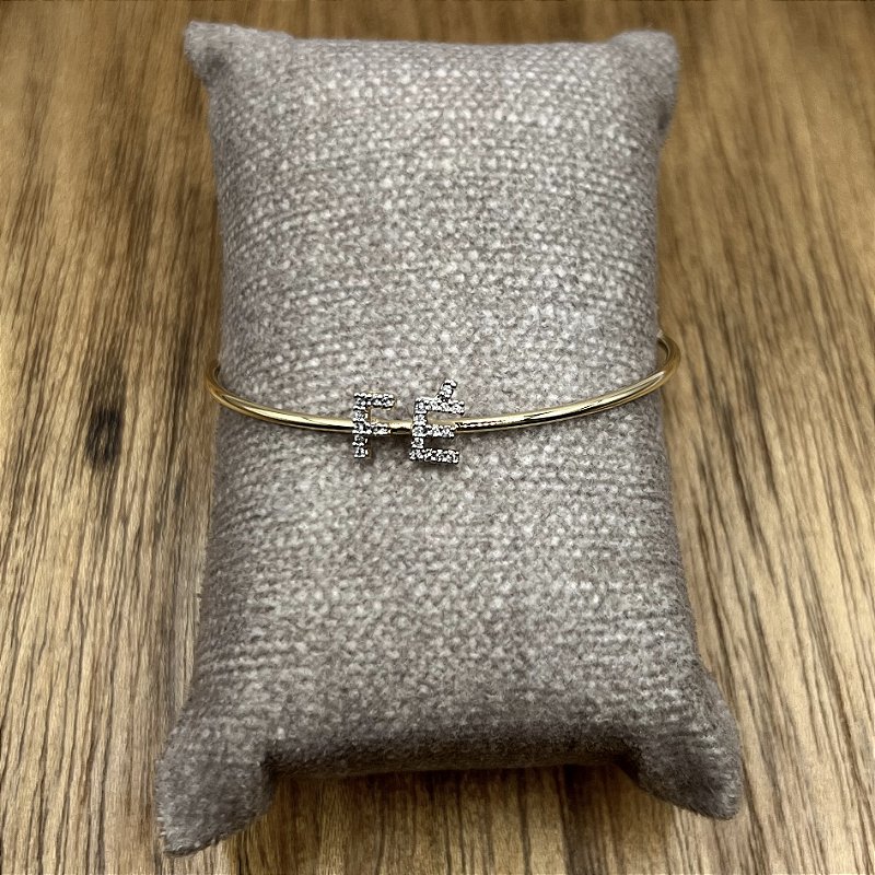 Bracelete Fé Com Zirconia - Ródio - Misturar com Estilo - Acessórios ...