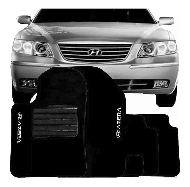 Tapete Azera Em Carpete Preto Bordado 2005 2006 2007 2008 2009 2010 20 ...