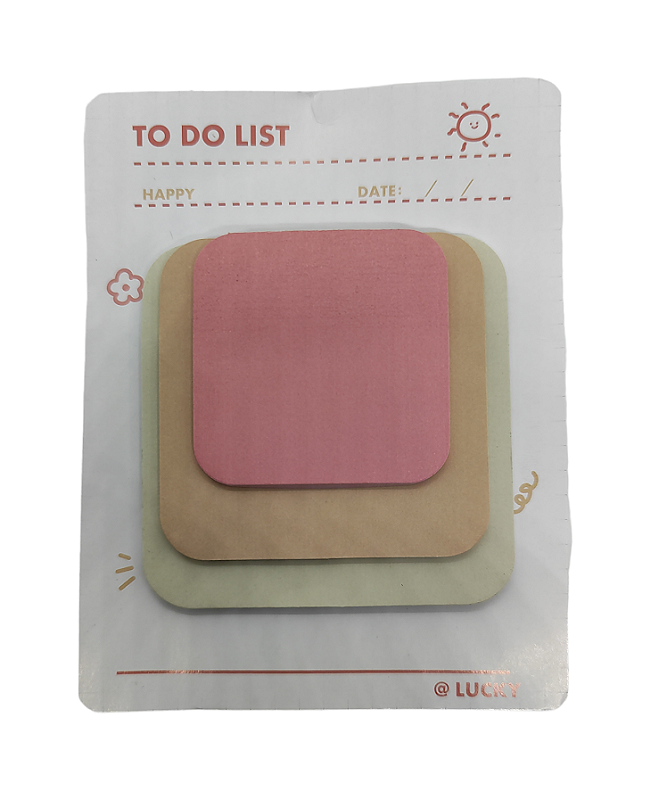 Bloco Adesivo Post-It Siba Cor Rosa 5x5cm 6,5x6,5xm 7,5x7,5cm R.3001 ...